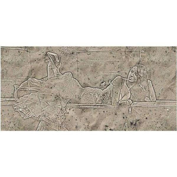Photo Sandy Ground Drawing on Long Stone Slates · Ellisi Gifts