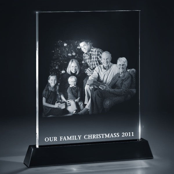 2D Photo Flat Crystal with LED Light Base · Ellisi Gifts